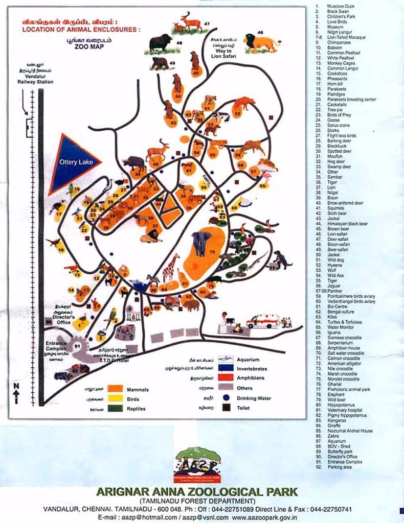 Vandalur Zoo Timings, Arignar Anna Zoological Park Ticket Price 2025