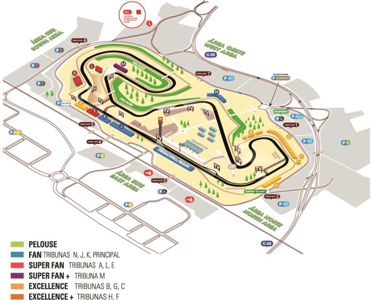 Circuit de Barcelona Catalunya Track Map, Spanish Grand Prix 2022 ...
