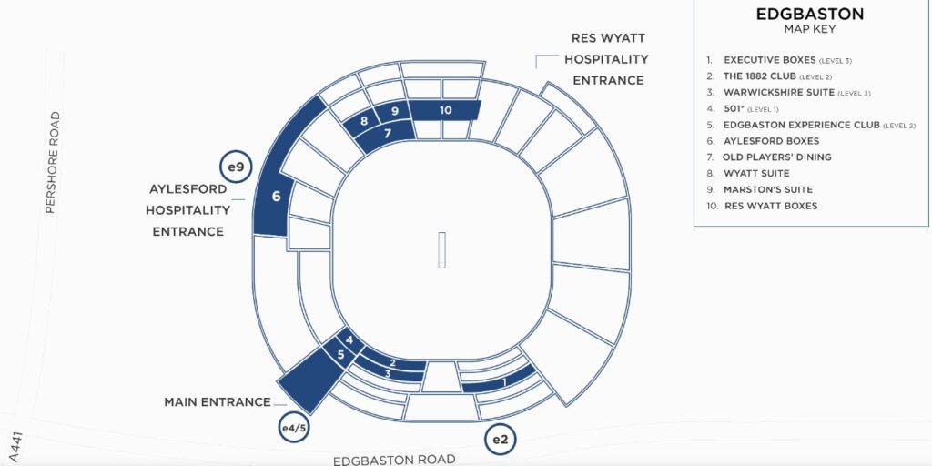 England vs India Edgbaston T20 Tickets 2022, Edgbaston Seating Plan