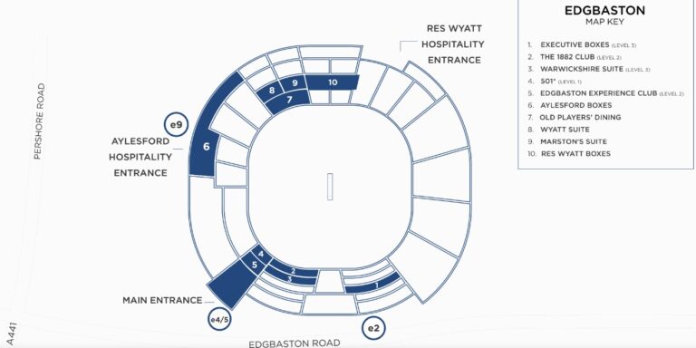England vs India Edgbaston T20 Tickets 2022, Edgbaston Seating Plan
