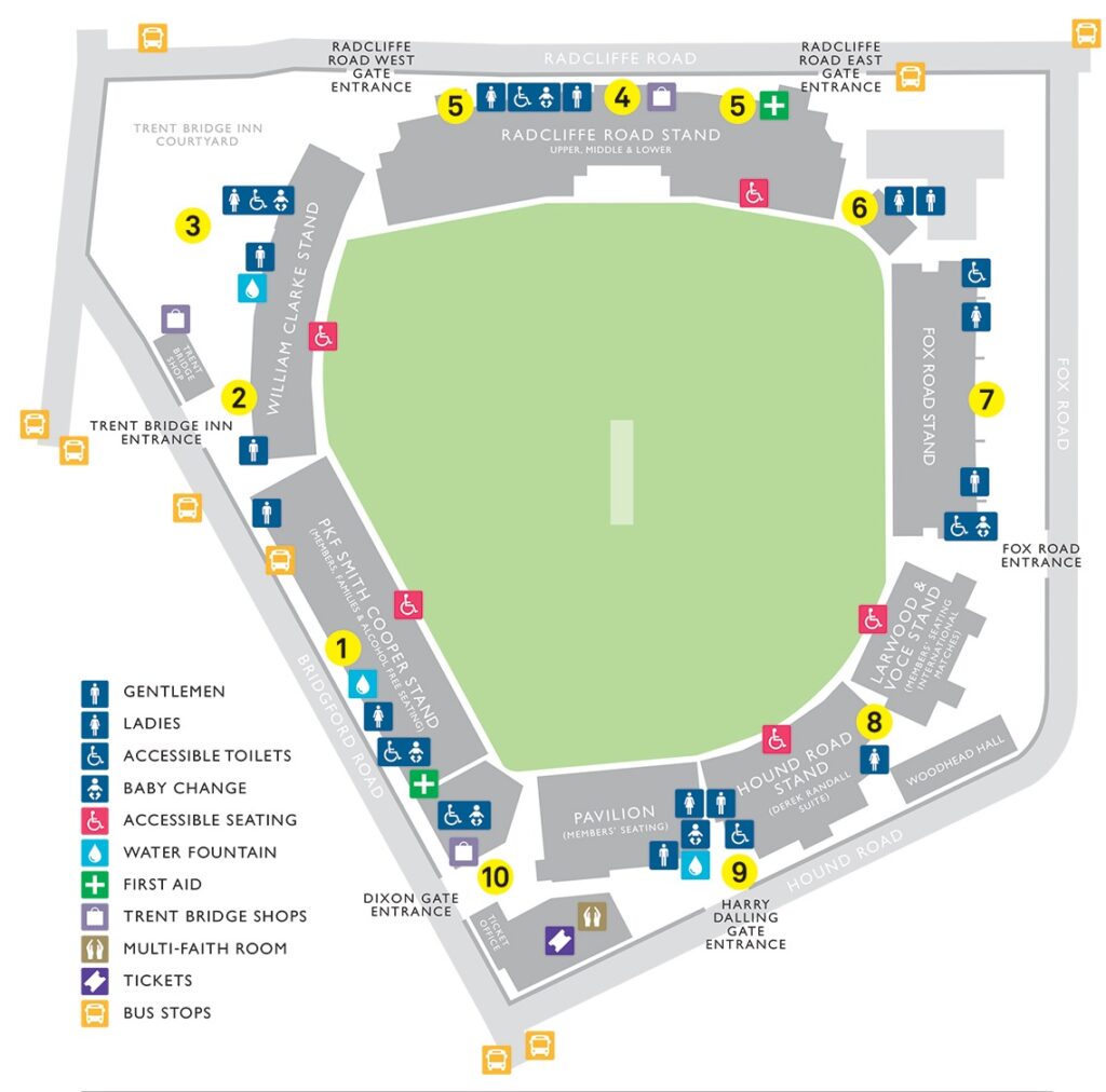 England vs India Trent Bridge Nottingham T20 Tickets Price, Seating Plan