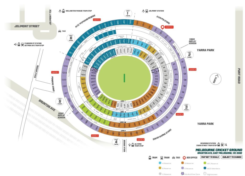 Melbourne Cricket Ground T20 World Cup Seating Map, Tickets, Price ...