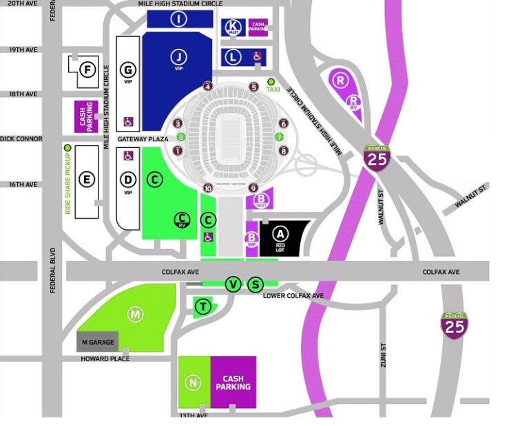 Empower Field at Mile High Seating Plan, Ticket Price,Parking Map