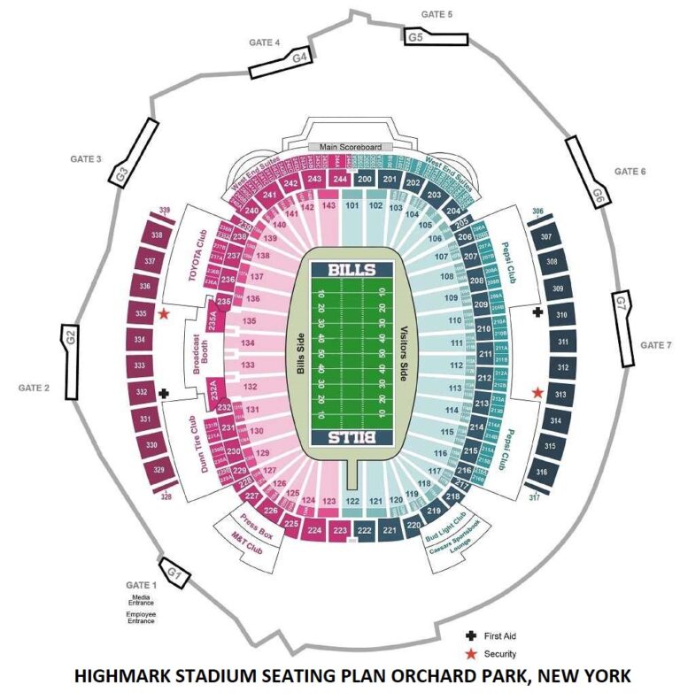 Ralph Wilson Stadium Seating Plan, Ticket Price, Parking Map,